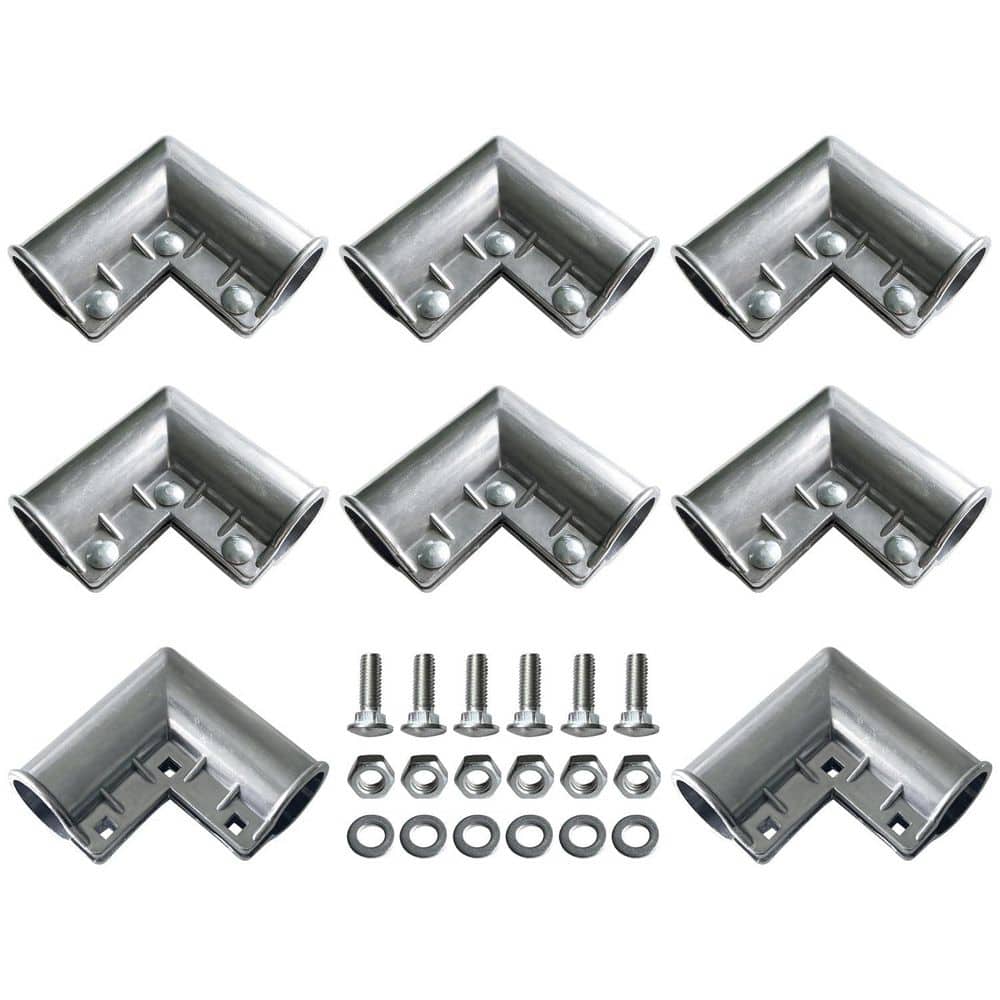 Laybus 1-3/8 in. x 1-3/8 in. Metal Chain Link Fence Gate Corner ...