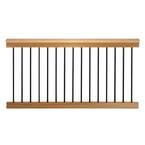 Vista 42 in. x 6 ft. Traditional Cedar Level Rail Kit with Round ...
