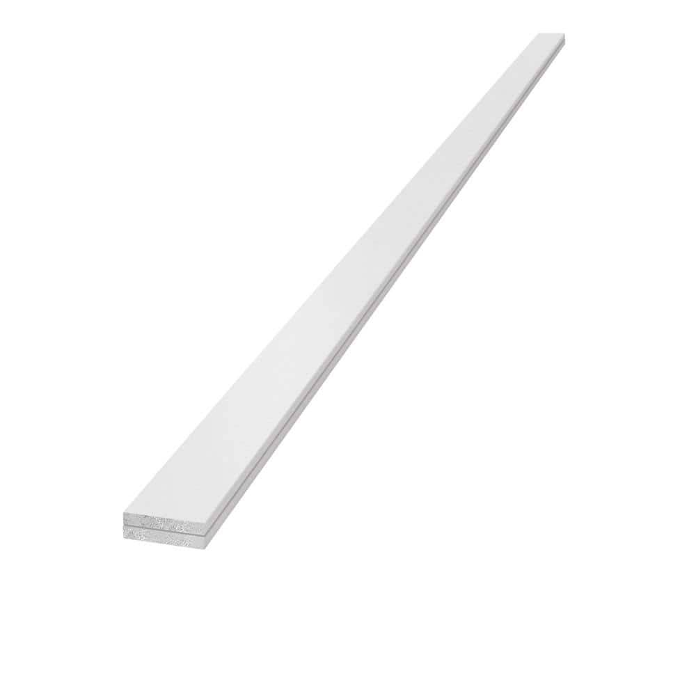 Edge 1 in. x 4 in. x 8 ft. Timeless Farmhouse White Smooth Pine Trim ...