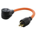 AC WORKS AC Connectors 1.5 ft. L6-30P 30 Amp 250-Volt Locking Plug to 6-50 Welder Connector ...