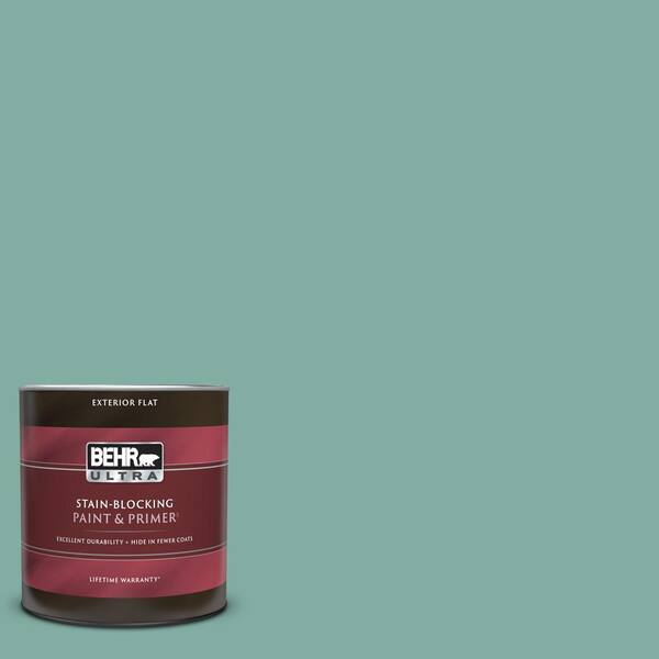BEHR ULTRA 1 qt. #M440-4 Summer Dragonfly Flat Exterior Paint & Primer ...