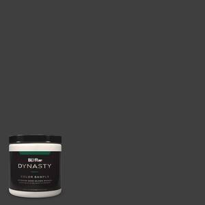 BEHR MARQUEE 1 gal. #ECC-10-2 Jet Black Satin Enamel Interior Paint ...
