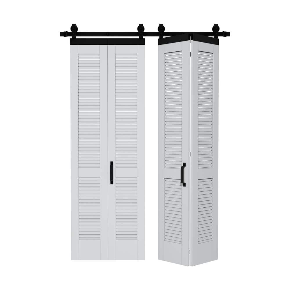 ARK DESIGN 56 in. x 84 in. White Primed Composite Solid Core Pine Wood ...