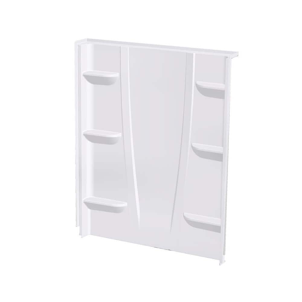 Aquatic Composite 8 in. x 60 in. x 74 in. 1-Piece Direct-to-Stud Shower ...