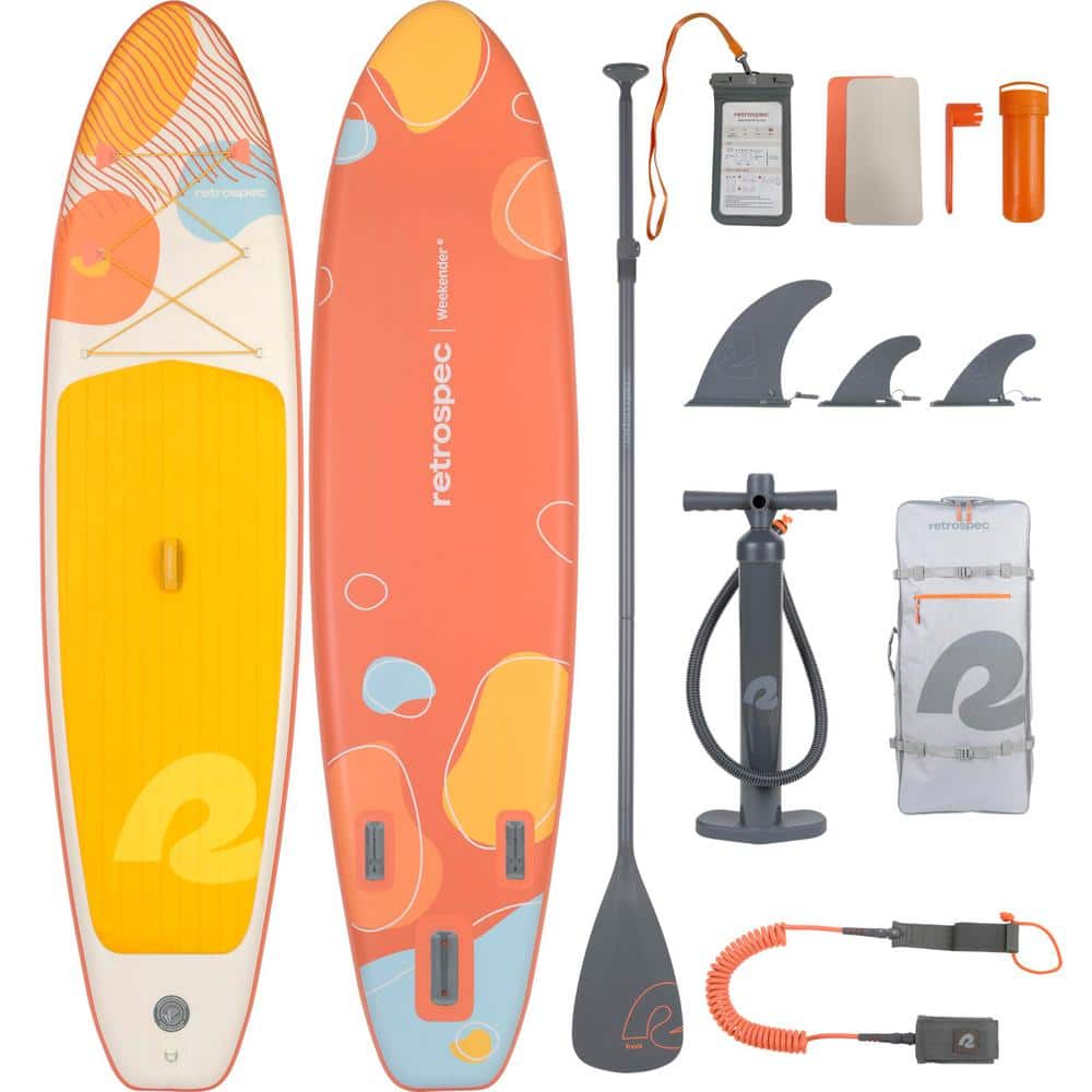 Compact Lightweight 126 in. Colar Foam PVC Inflatable Paddleboard with ...