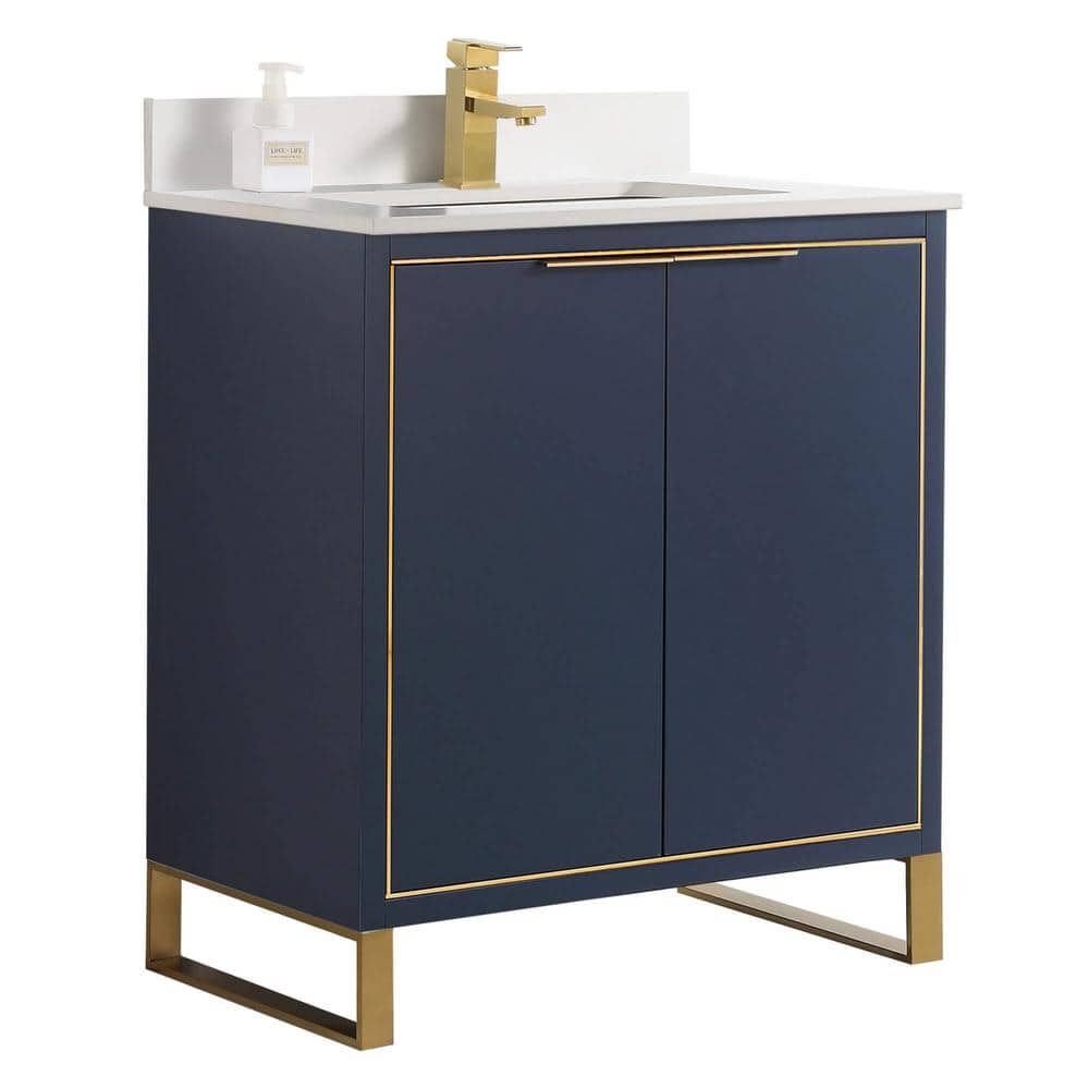 FINE FIXTURES Opulence 30 in. W x 18 in. D x 33.5 in. H Bath Vanity in ...