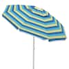CARIBBEAN JOE Ultimate 6.5 FT. Fiberglass Tilt Beach Umbrella in Blue ...