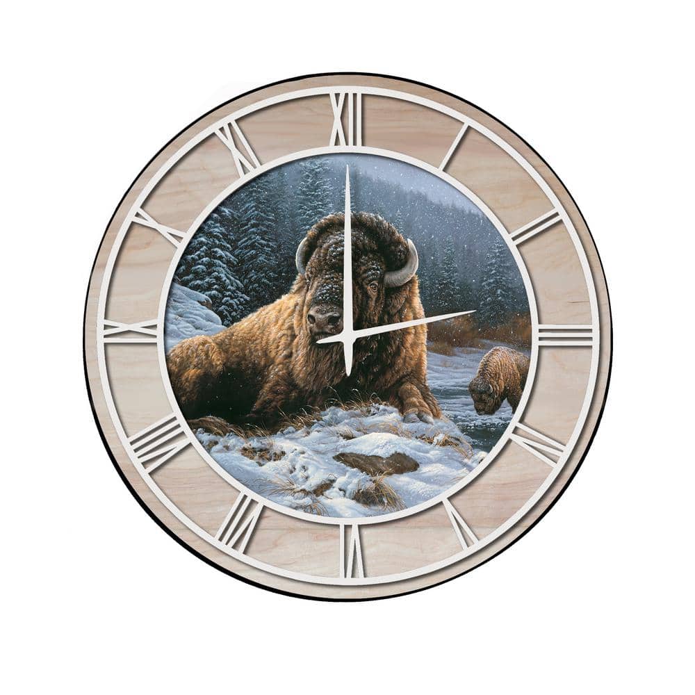 "Spirit of the Wild (Bison)" Woodgrain Accent and White Numbers Imaged ...
