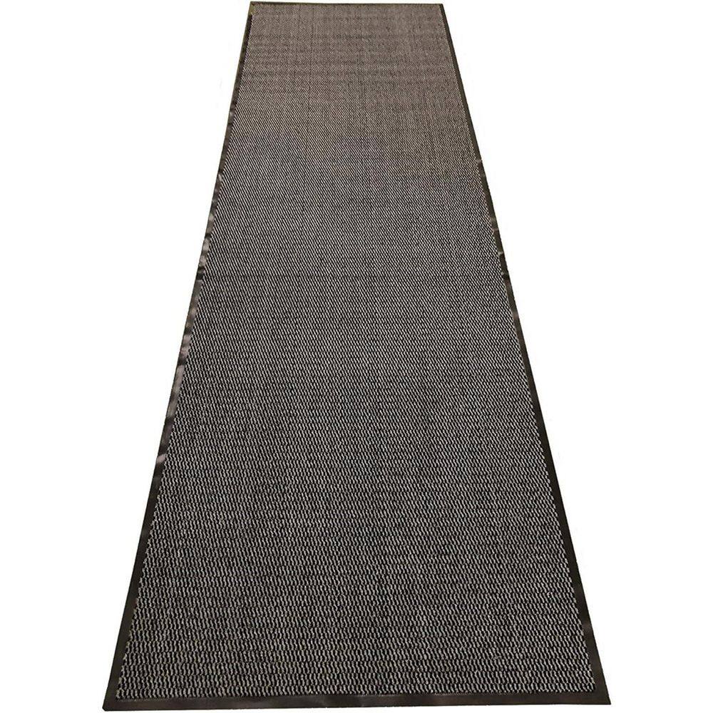 RugStylesOnline PVC Backing 3 ft. W x 10 ft. Grey-Black Garage Flooring ...