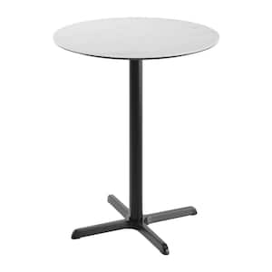 Carnegy Avenue Acadia 42 in. H Dark Brown/Black Base Round Tabletop ...