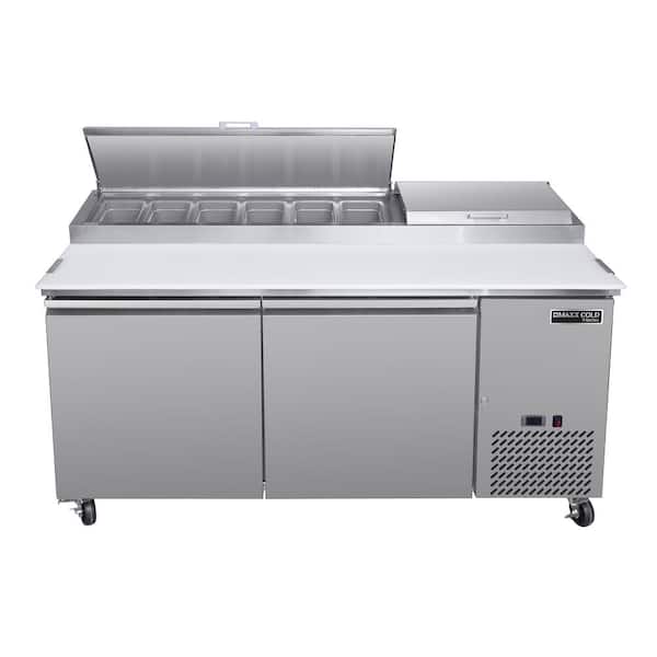 V-Series 2-Door Refrigerated Pizza Prep Table, 70-Watt, 20.3 cu. ft. in ...