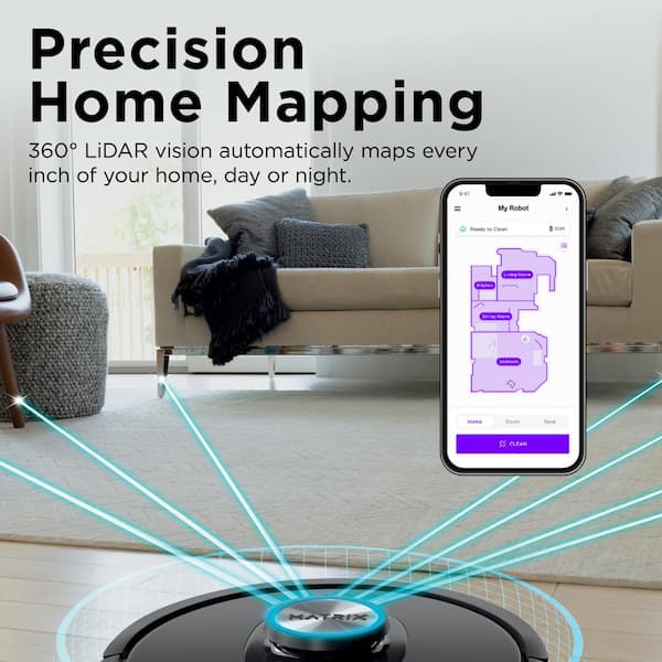 Shark Matrix Self Emptying 13.39 in. Robotic Vacuum with Smart ...