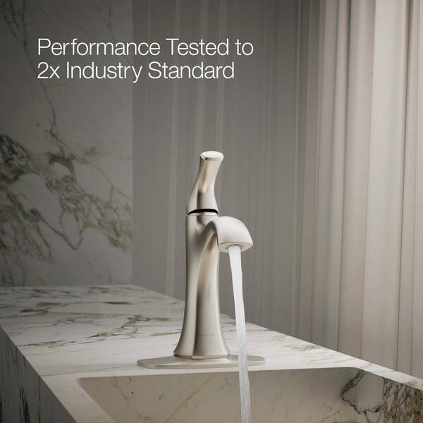 KOHLER Sundae Single Handle Single Hole Bathroom Faucet in Vibrant ...