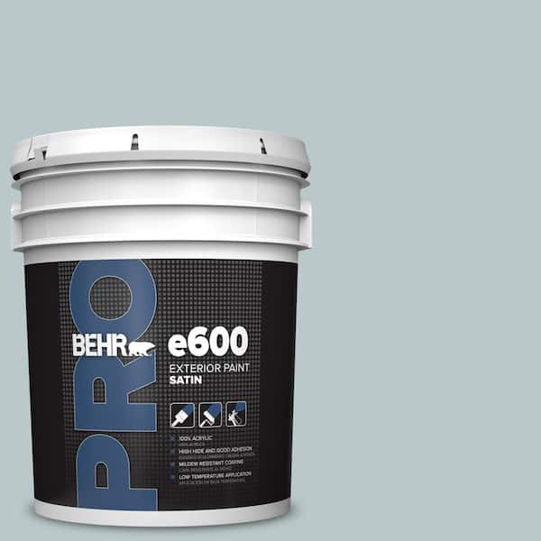 BEHR PRO 5 Gal. #N470-2A Dusted Blue Satin Exterior Paint PR64005 - The ...