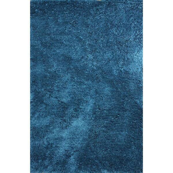 nuLOOM Maginifique Solid Shag Teal Doormat 3 ft. x 5 ft. Area Rug ...