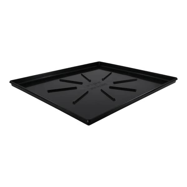 Everbilt 29 in. x 33 in. Low Profile Washing Machine Drain Pan in Black ...