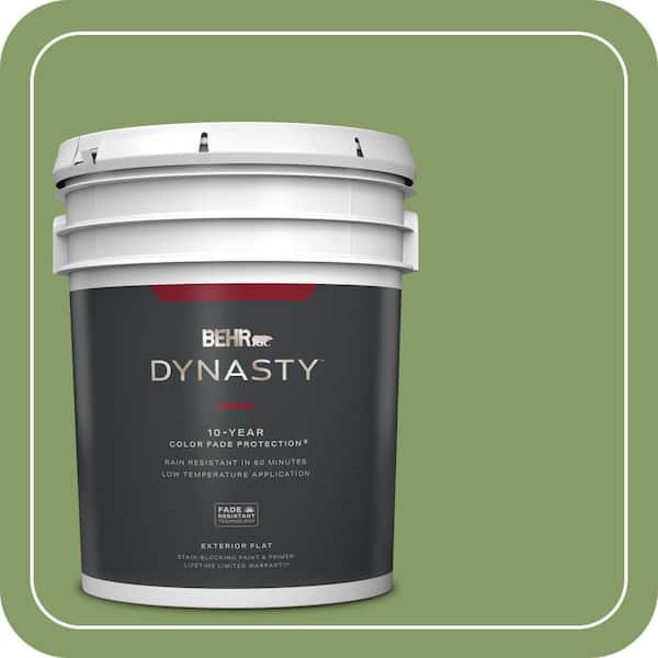 BEHR DYNASTY 5 gal. #M370-5 Agave Plant Flat Exterior Stain-Blocking ...