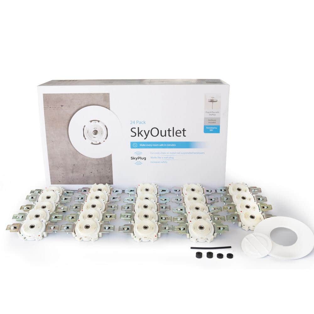 SkyPlug Plug and Play SkyOutlet Receptacle for Lighting (24-Pack) 1005 ...