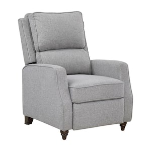 Lazzara Guthrie Light Gray Corduroy Manual Push Back Recliner 9588GRY ...