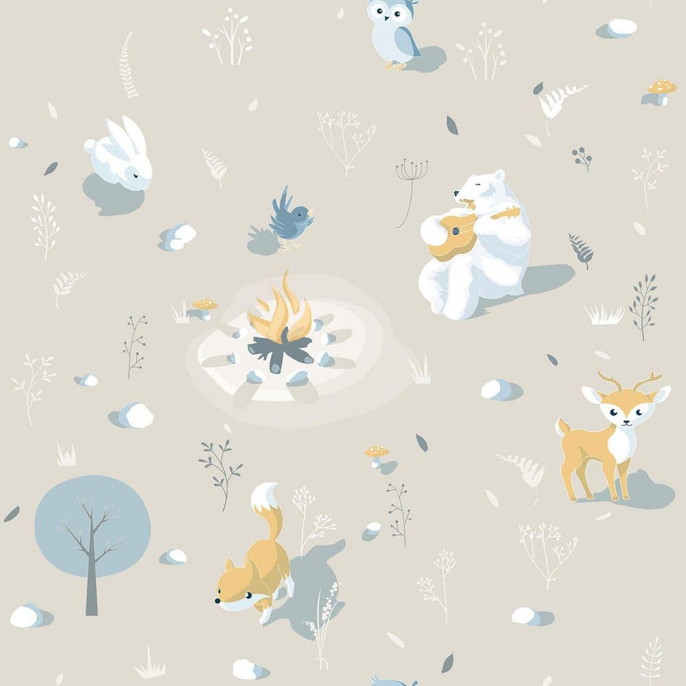Chesapeake Blue Jesper Campfire Matte Paper Non-Pasted Wallpaper Roll ...
