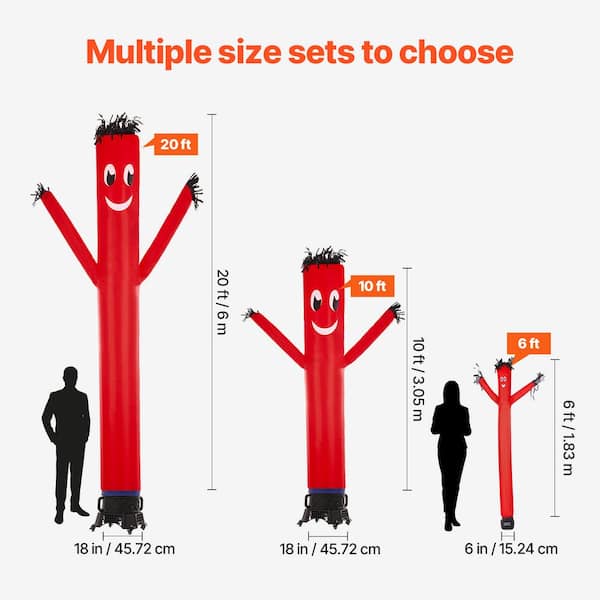 SKYSHALO Air Dancers Inflatable Tube Man Set, 20 ft. Tall, Wacky Waving ...