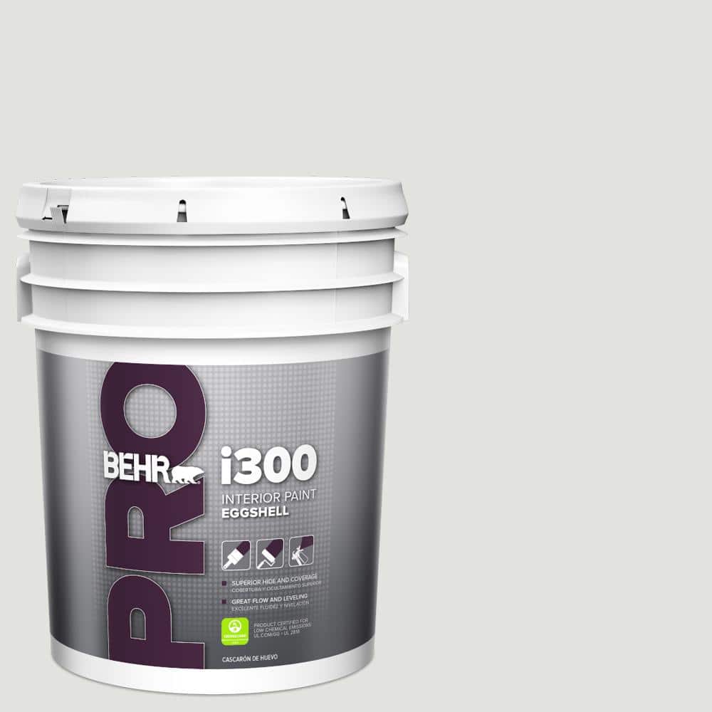 BEHR PRO 5 gal. #BL-W13 Silver Polish Eggshell Interior Paint PR33005 ...