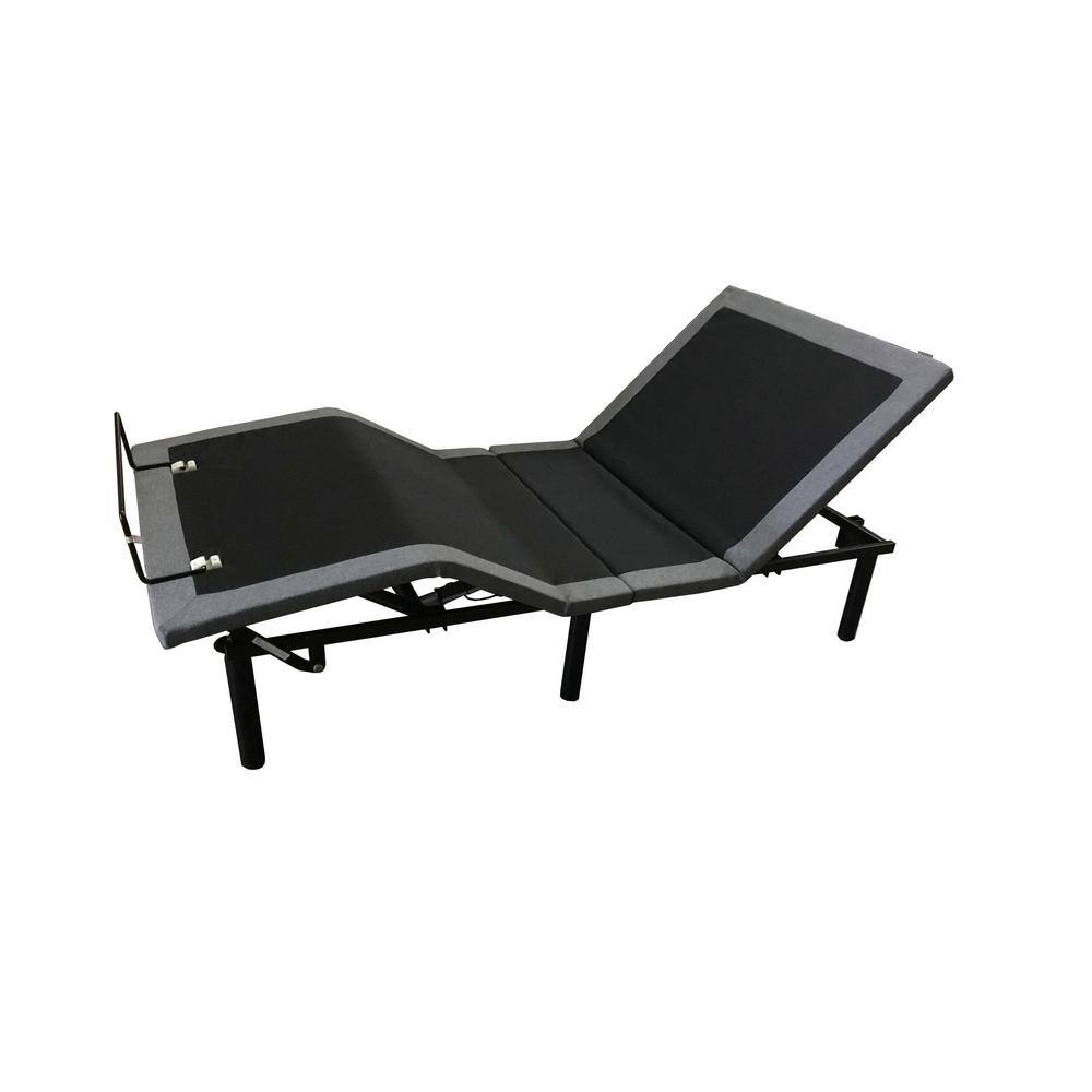 OMNE SLEEP OS4 Black and Grey Full Adjustable Bed Base With Head and ...