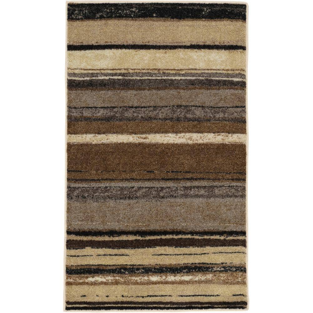 Mohawk Home Rainbow Neutral 1 ft. 8 in. x 2 ft. 10 in. Machine Washable ...
