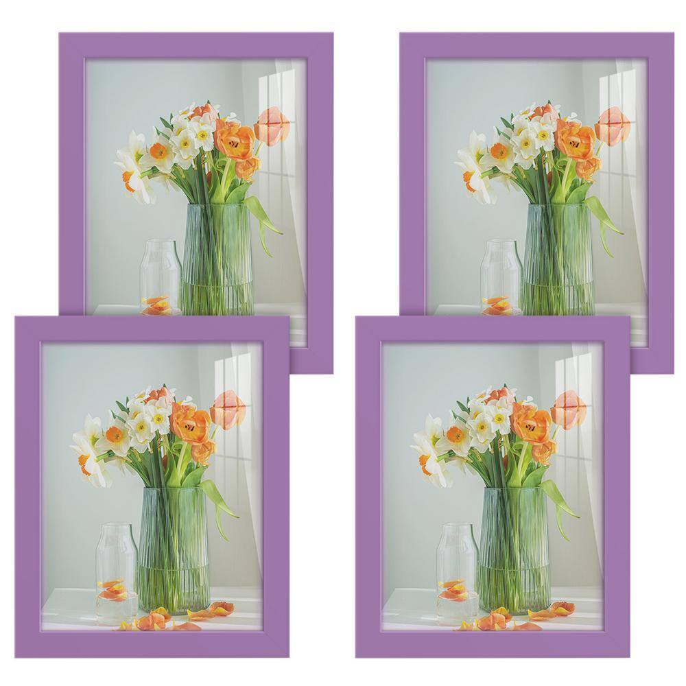 Wexford Home Modern 8 in. x 10 in. Violet Picture Frame (Set of 4 ...