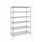 mzg 5-Tier Chrome Utility Wire Shelving Unit (18 in. x 72 in. x 36 in ...