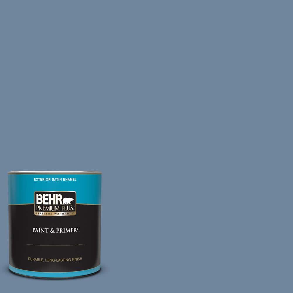 BEHR PREMIUM PLUS 1 qt. #S520-5 Thundercloud Satin Enamel Exterior ...