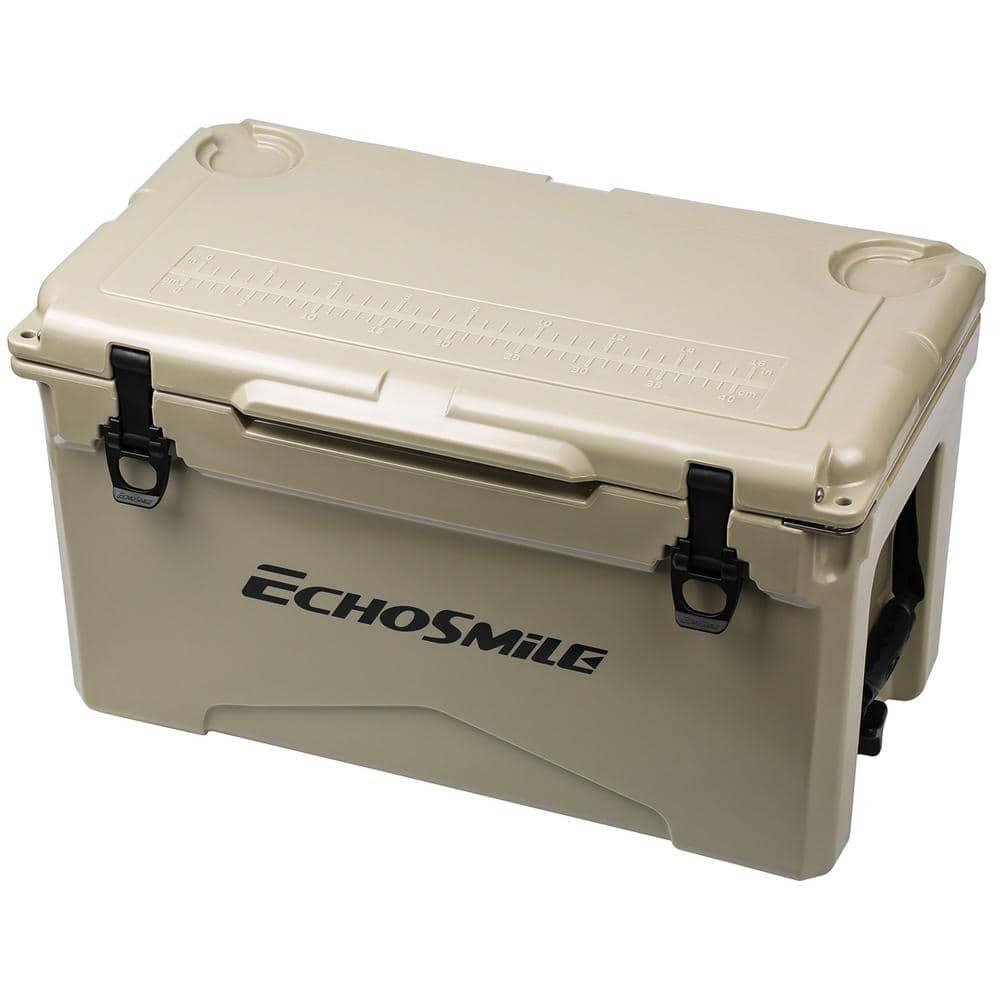 Tunearary 35 qt. Outdoor Khaki Insulated Box Cooler with Stretch Lock ...