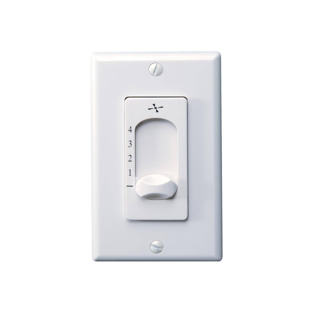 Generation Lighting White Wall Fan Switch ESSWC-4-WH - The Home Depot