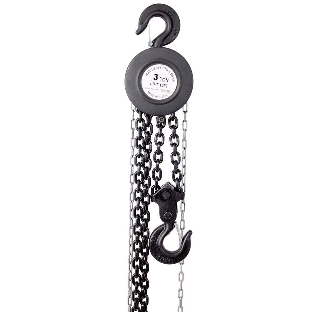 WRIGHTMASTER Chain Hoist 6600 lbs. 3T Capacity 10 ft. Chain Hoist ...