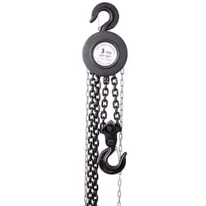 WRIGHTMASTER 1/2-Ton 10 ft. Lever Chain Hoist with Heavy Duty Hooks ...