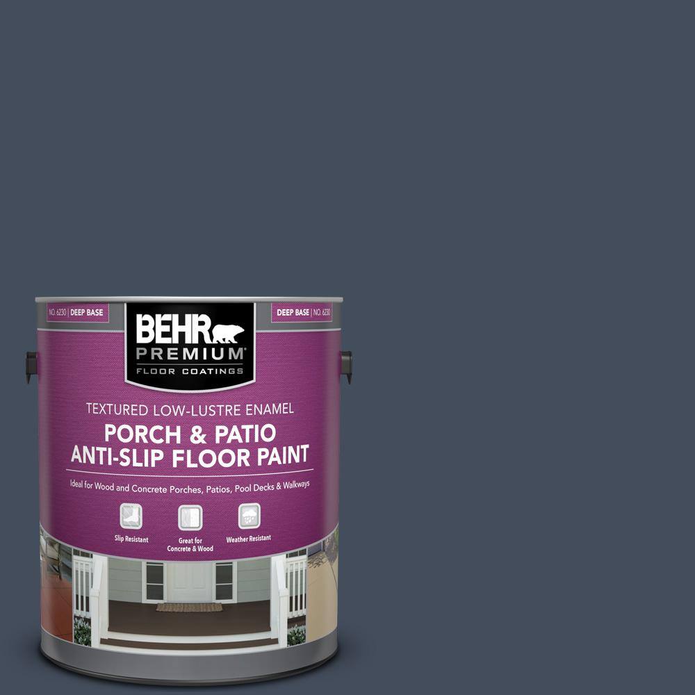 BEHR PREMIUM 1 gal. #S520-7 Night Flight Textured Low-Lustre Enamel ...
