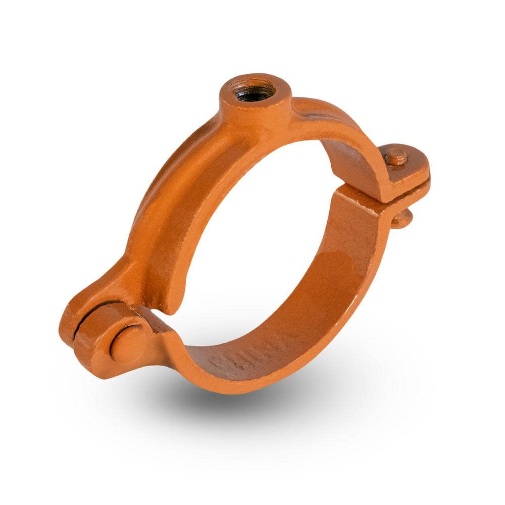 PLUMBFLEX 1-1/2 in. Hinged Split Ring Pipe Hanger in Copper Epoxy ...