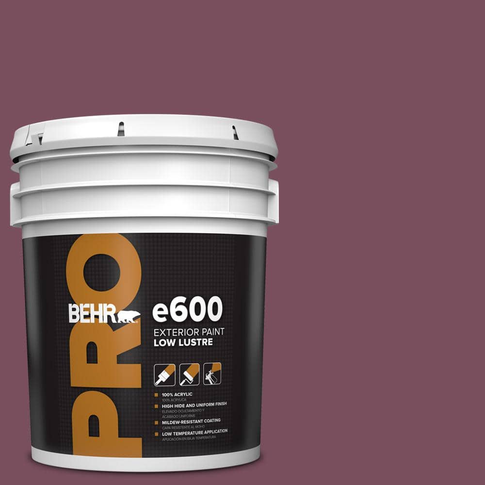 BEHR PRO 5 gal. #100D-7 Maroon Low Luster Exterior Paint PR62305 - The ...