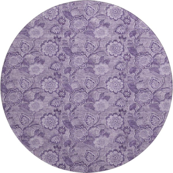 Addison Rugs Mayfield Premium Machine Washable Abstract AMF1939 Plum 8 ...