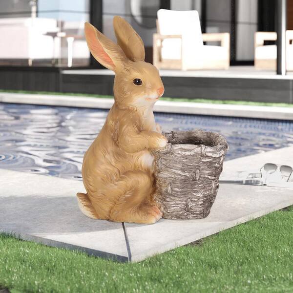 Concrete Rabbit Planter