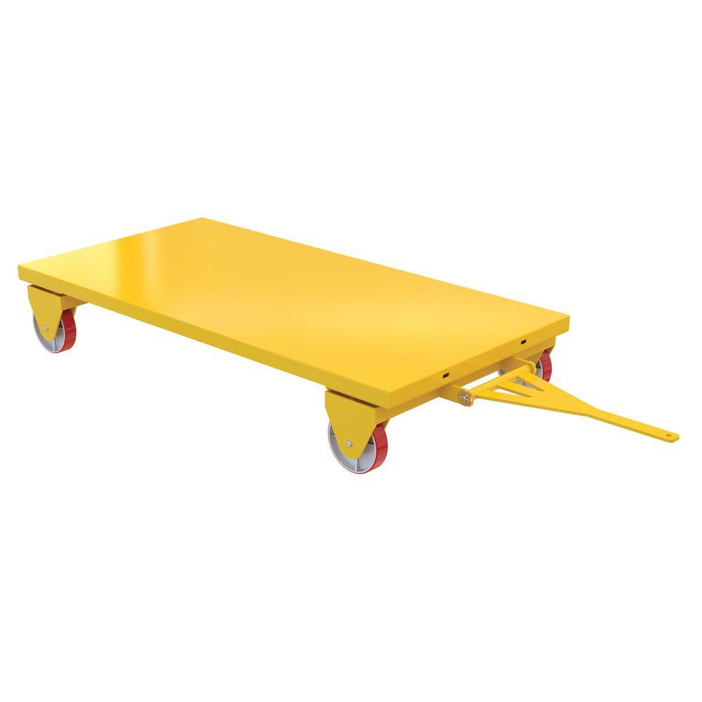 Vestil 101-1/2 in. x 36 in. 3600 lbs. Capacity Yellow Steel All Wheel ...