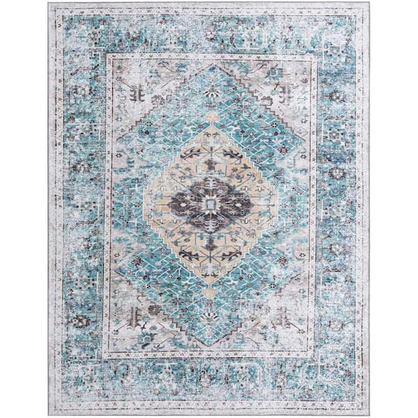 Unique Loom Yara Yash Seaglass 7 ft. 10 in. x 10 ft. Area Rug 3182175 ...