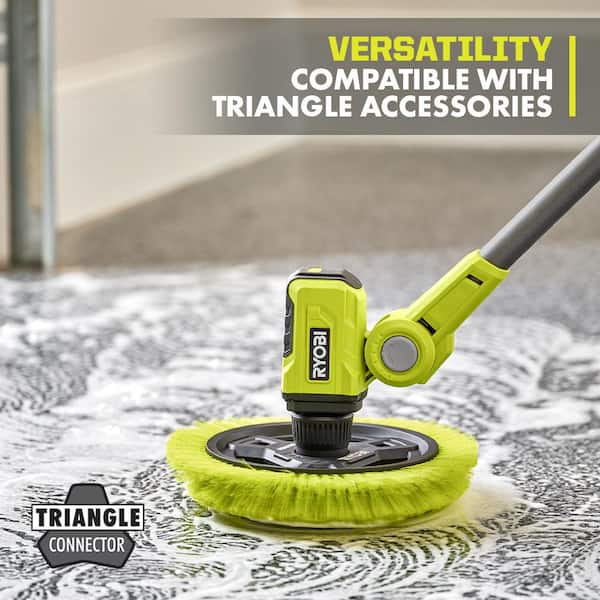 RYOBI ONE+ 18V Cordless Telescoping Power Scrubber (Tool Only) P4500 ...
