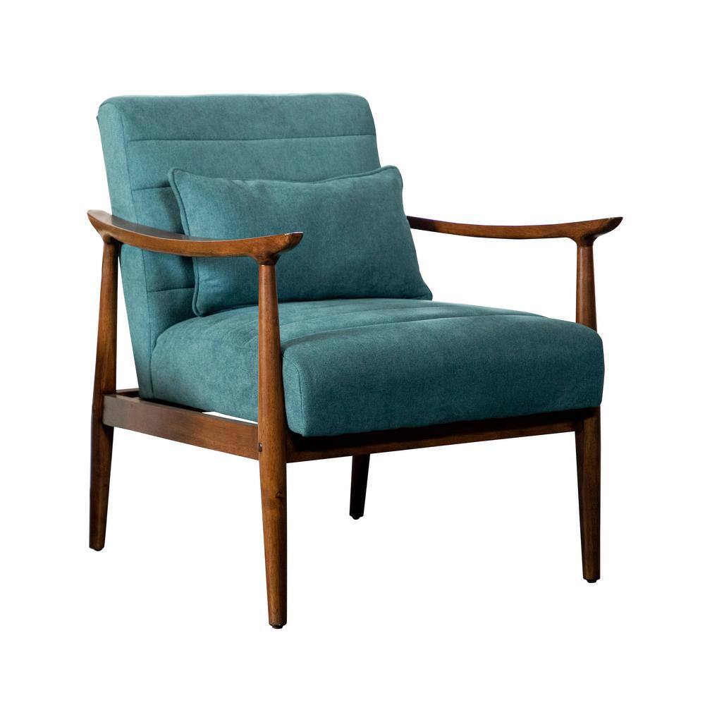 Coaster Home Furnishings Teal and Walnut Wooden Arm Accent Chair 905572 ...