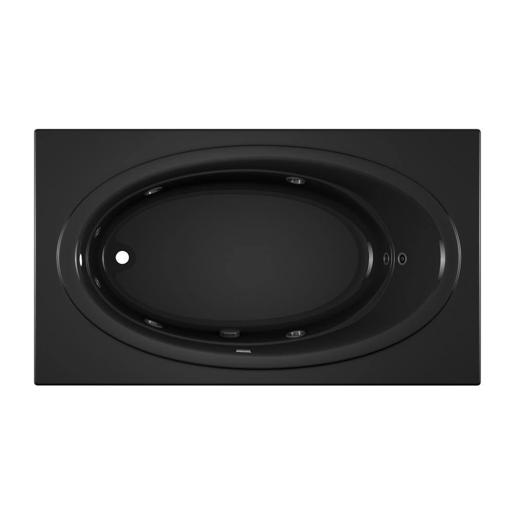 JACUZZI NOVA 72 in. x 42 in. Acrylic Left-Hand Drain Rectangular Drop ...