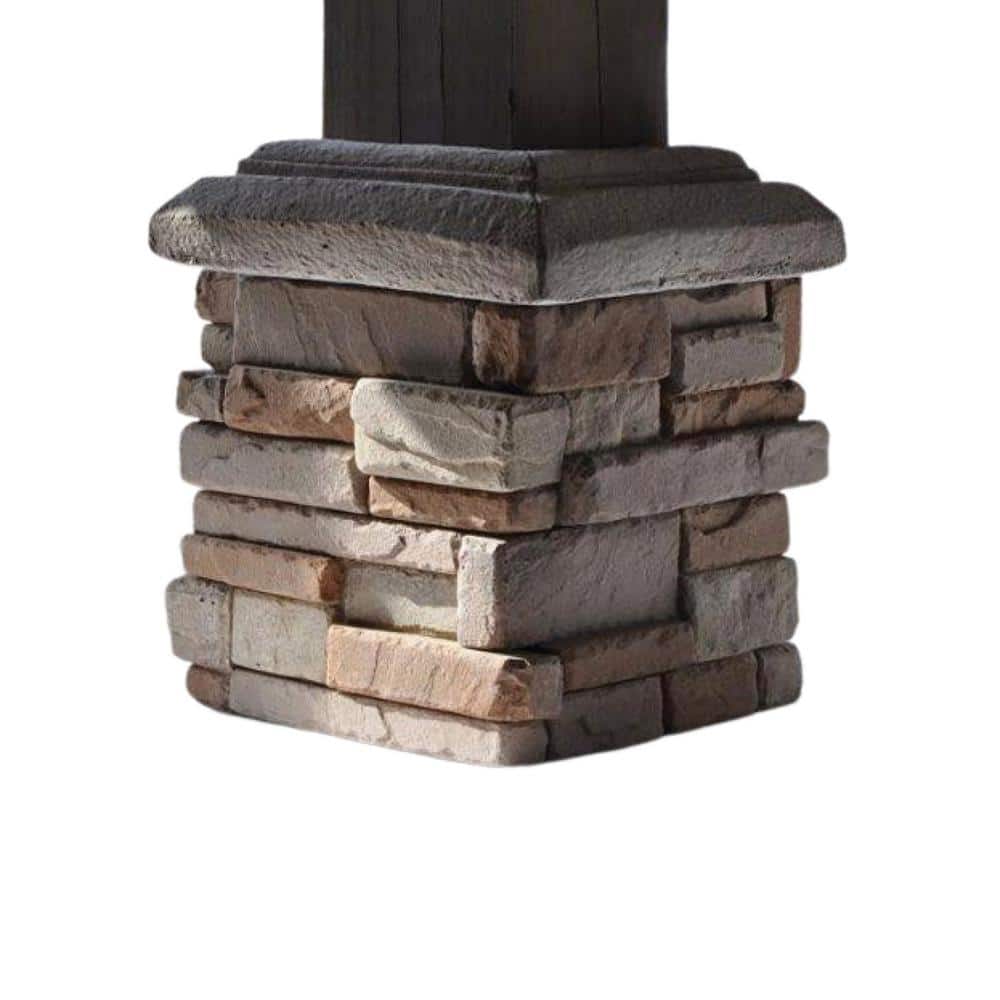 M-Rock P-Series 6 x 6 Elk Creek Ledge Post Surround Concrete Stone ...