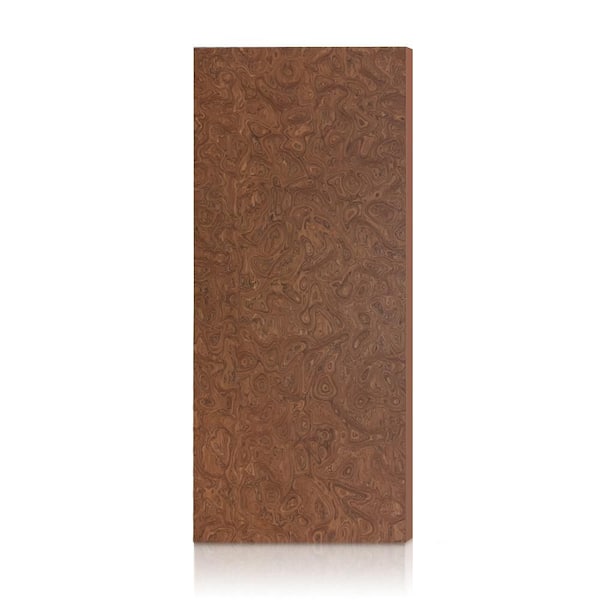 CALHOME 30 in. x 80 in. Walnut Smooth Flush Hollow Core Veneer ...