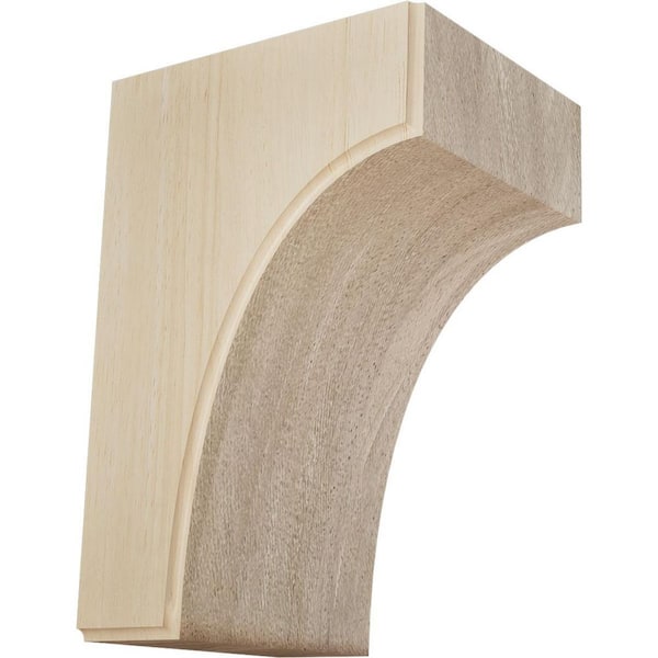 Ekena Millwork 5-1/2 in. x 4 in. x 6 in. Unfinished Rubberwood ...