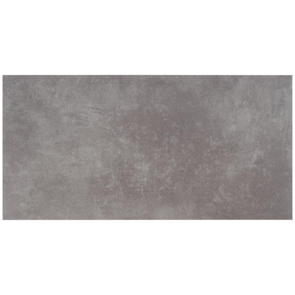 Ivy Hill Tile Duren Concreto Grafito 6 in. x 8 in. Glue Down Luxury ...
