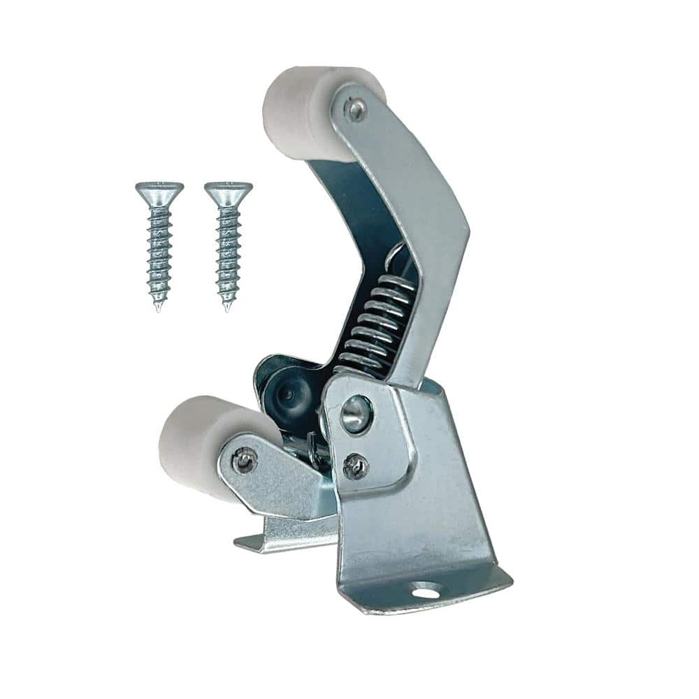 NUVO IRON 5.51 in. L Sliver Zinc Plated Screen Door Spring-Loaded Catch ...